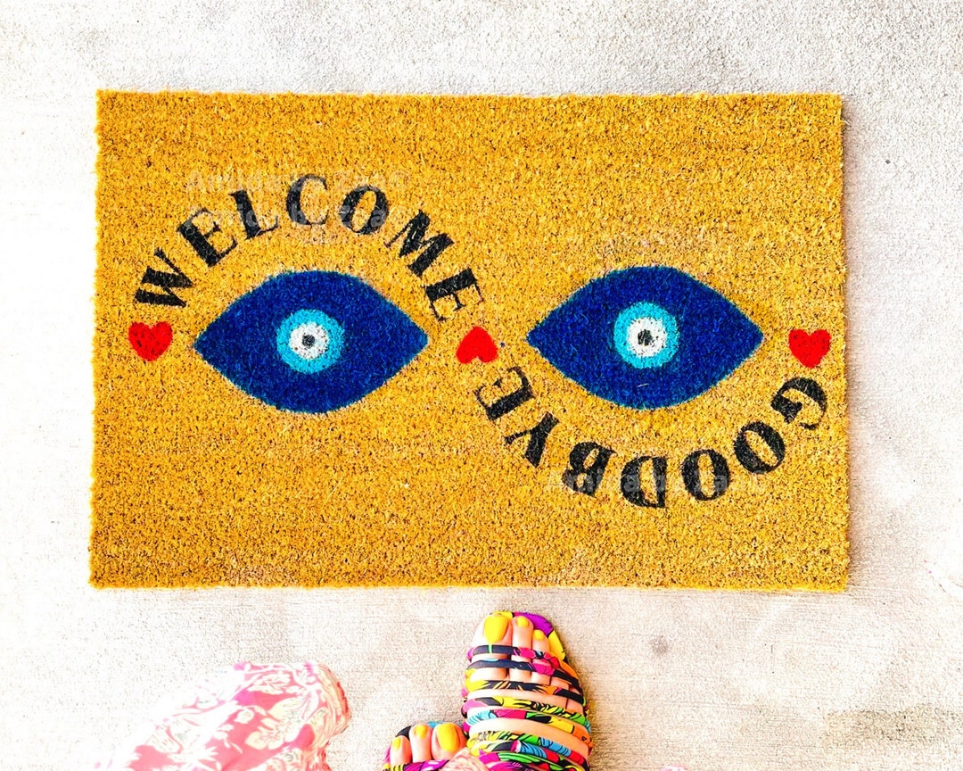 Evil Eye Design Doormat Funny Doormat Welcome Doormat Evil Eye Door Mat ...
