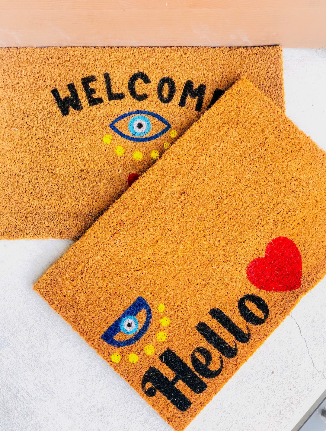 Evil Eye Design Door Mat Custom Door Mat - Etsy