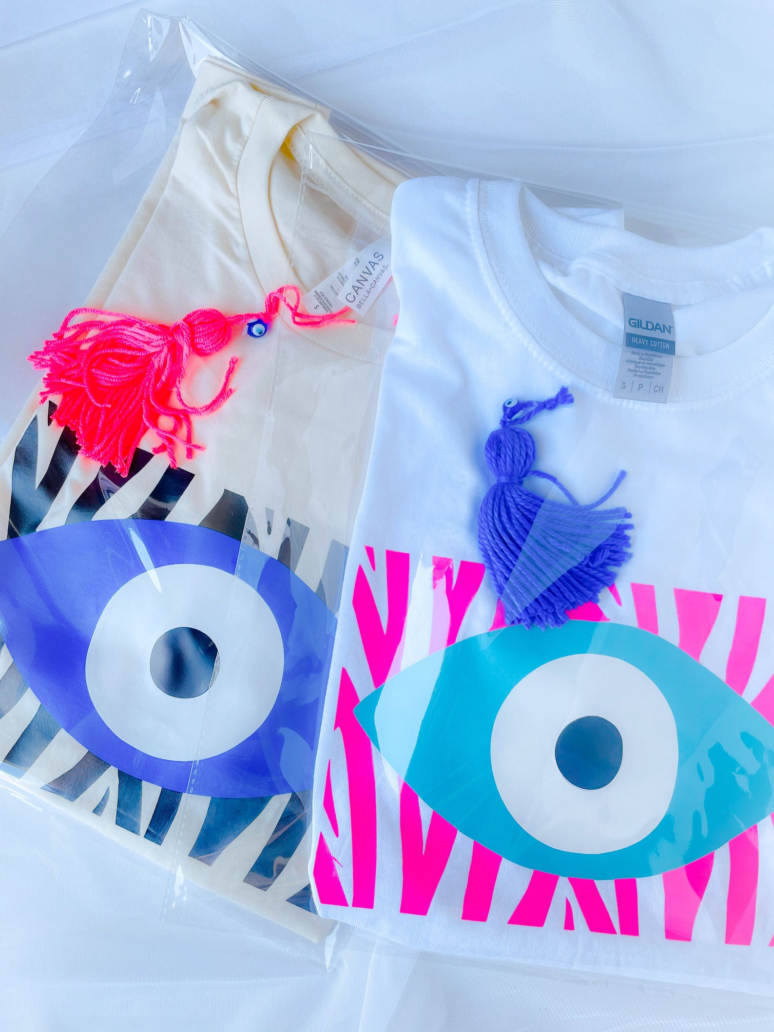 Zebra T-shirt With Evil Eye Design Amida by Zaa/ Crew Neck - Etsy