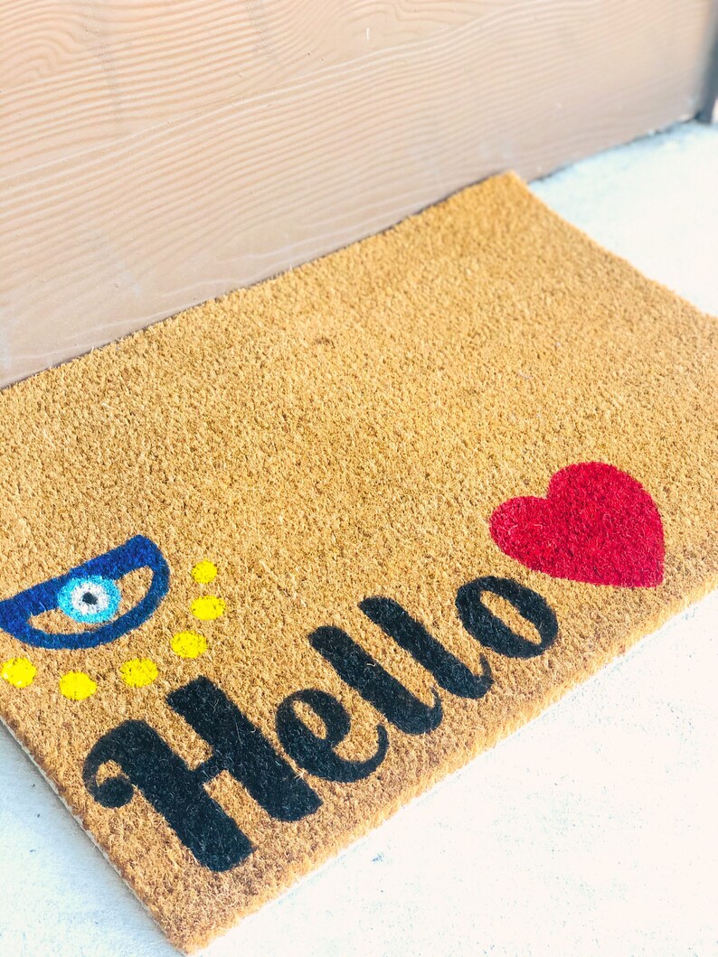 Evil Eye Design Door Mat Custom Door Mat - Etsy