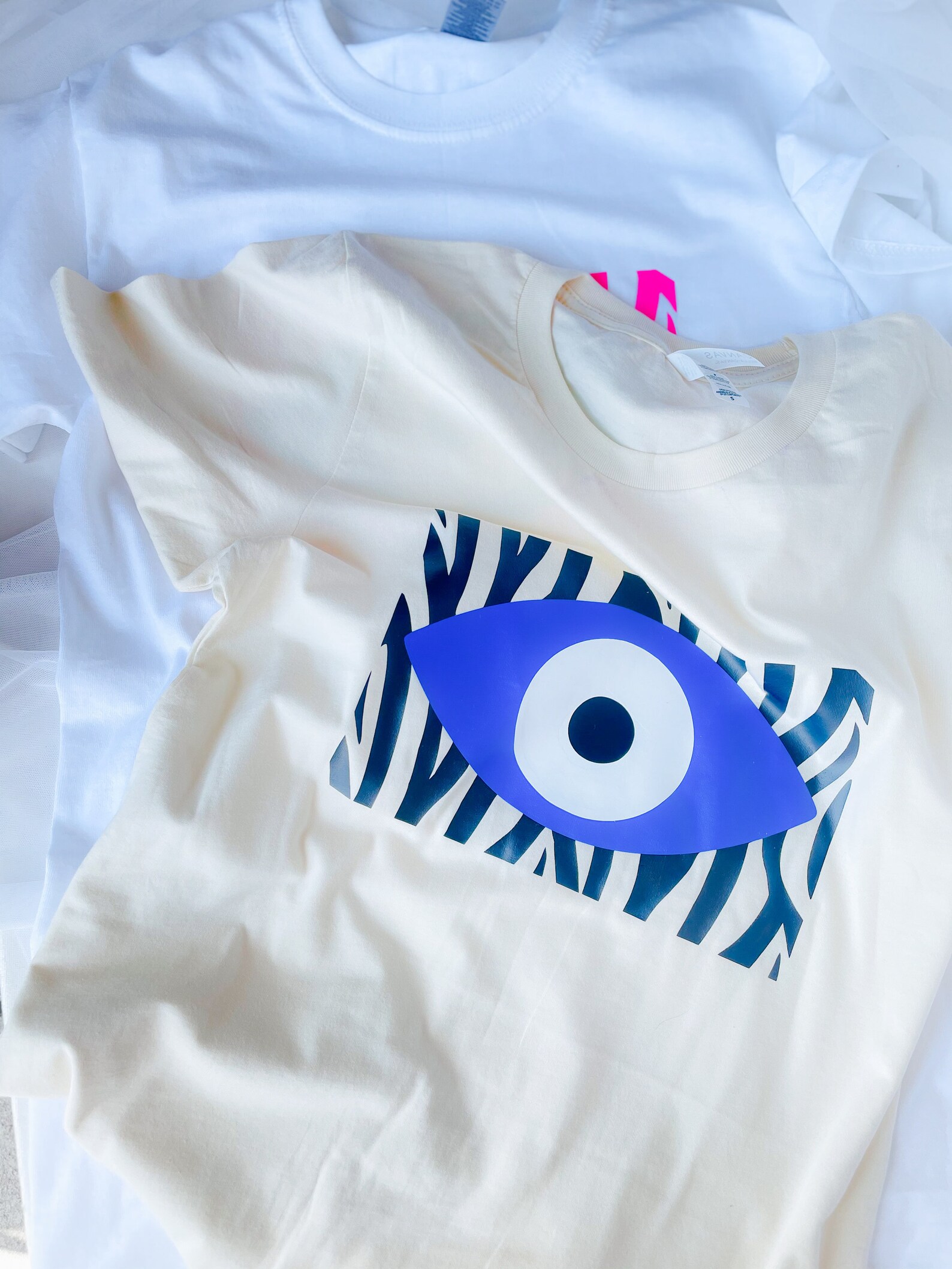 Zebra T-shirt With Evil Eye Design Amida by Zaa/ Crew Neck - Etsy