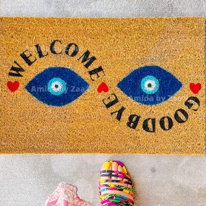 Evil Eye Design Doormat Funny Doormat Welcome Doormat Evil Eye Door Mat ...