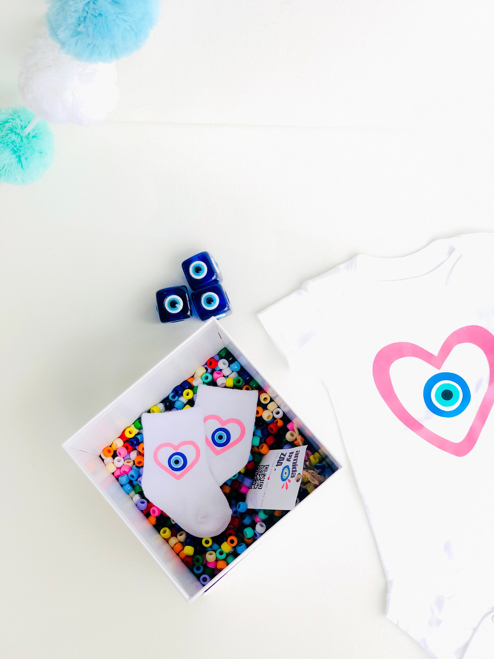 Evil Eye Baby Gift Set With Socks for Baby Shower Gift Set - Etsy