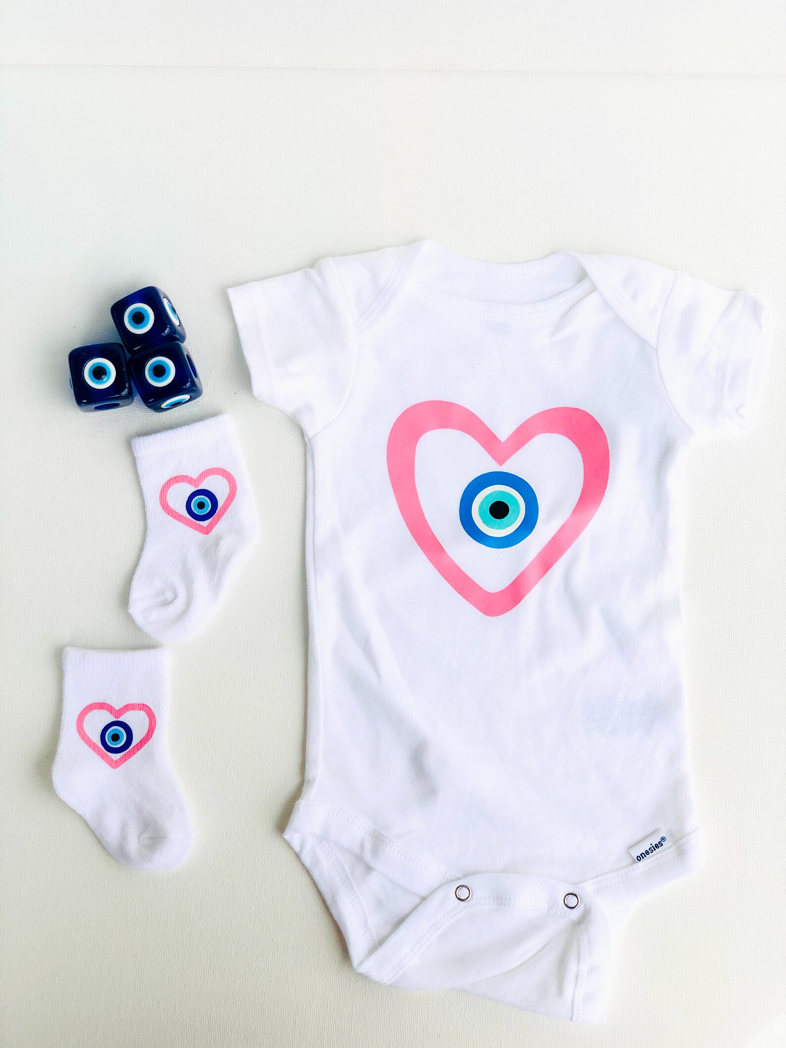 Evil Eye Baby Gift Set With Socks for Baby Shower Gift Set - Etsy