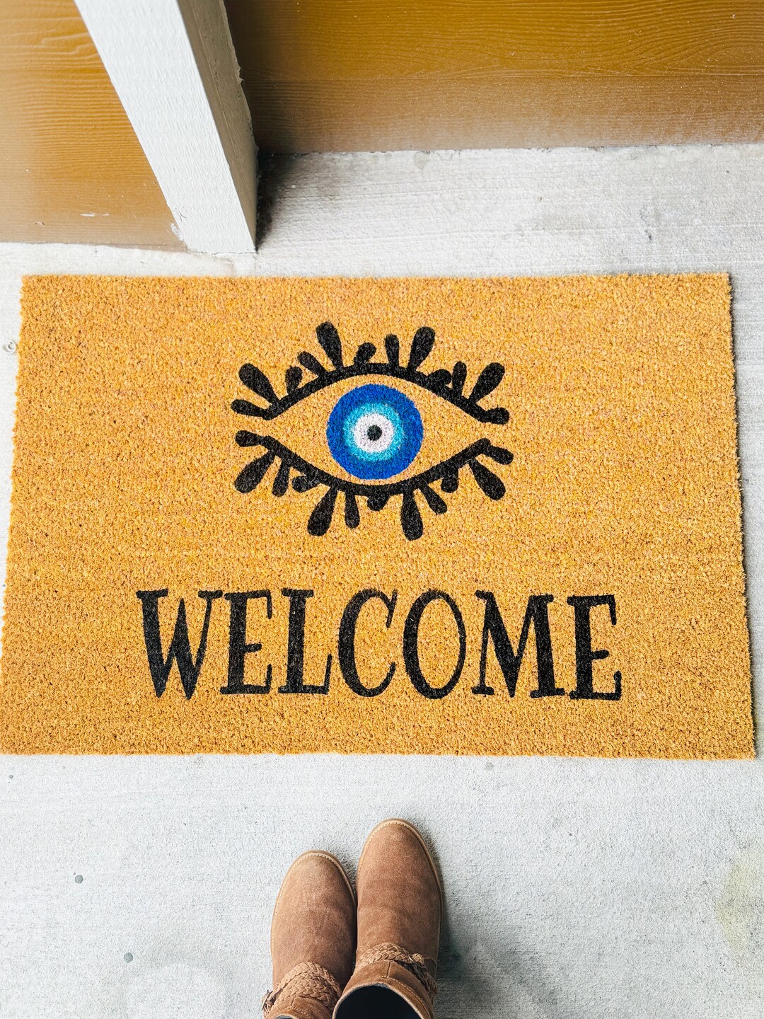 Evil Eye Design Door Mat Custom Door Mat - Etsy