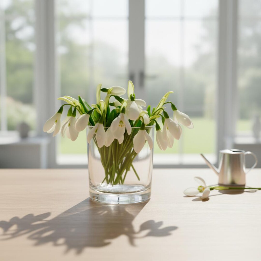 Eternal Snowdrops Bouquet , Handmade Polymer Clay Snowdrops for Vase ...