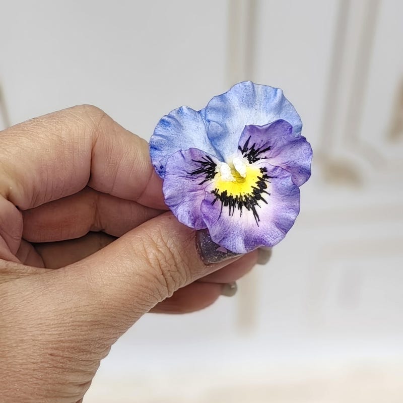 Pansy Flower Ring - Etsy
