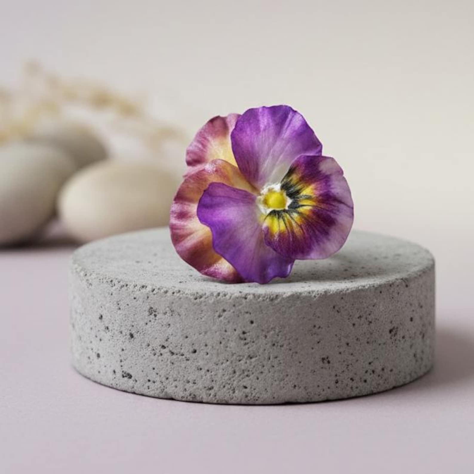 Handmade Polymer Clay Pansy Ring - Floral Statement Ring - Etsy