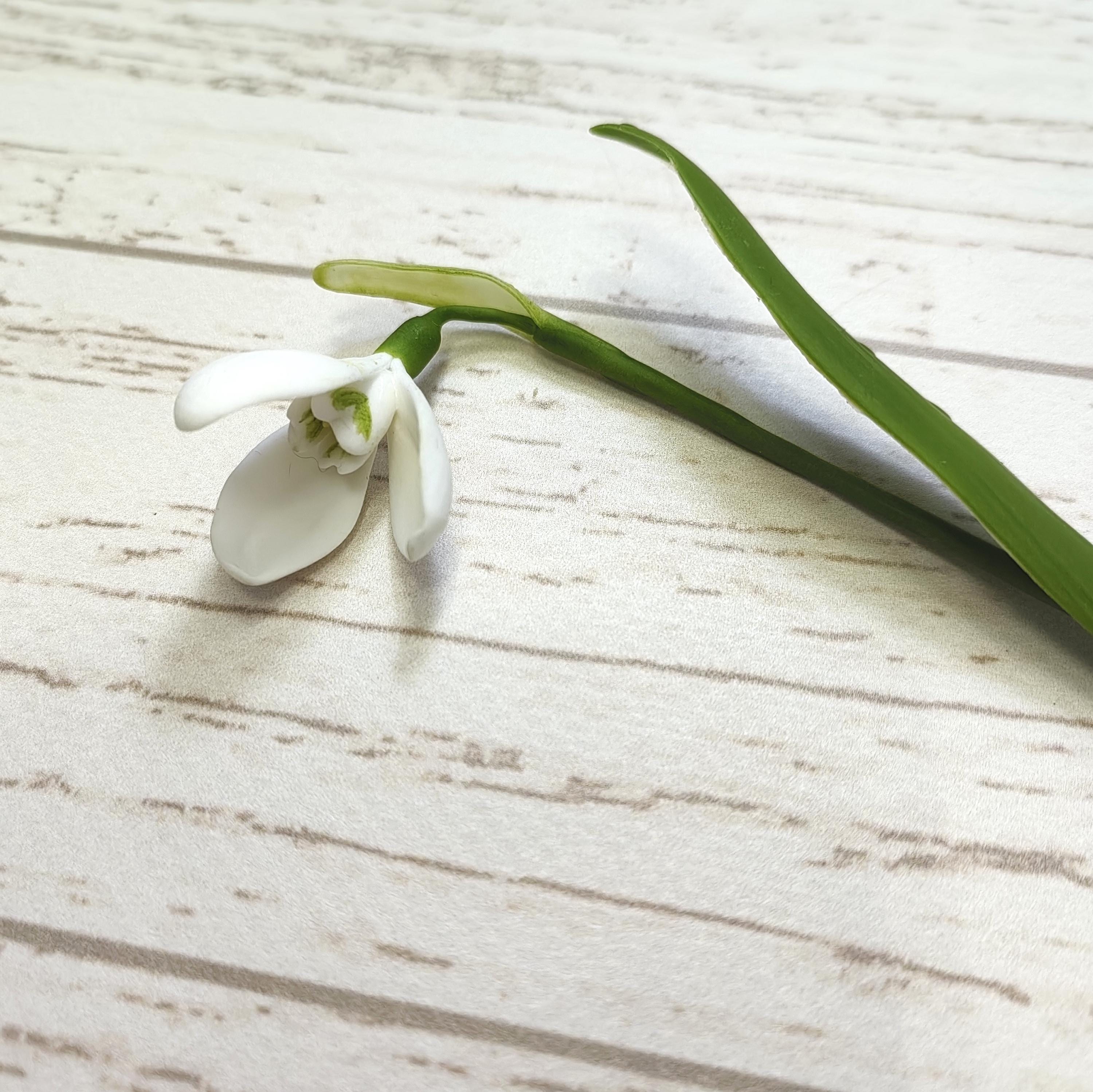 Snowdrops Real Touch Flowers Polymer Clay Artificial Snowdrop Flower ...