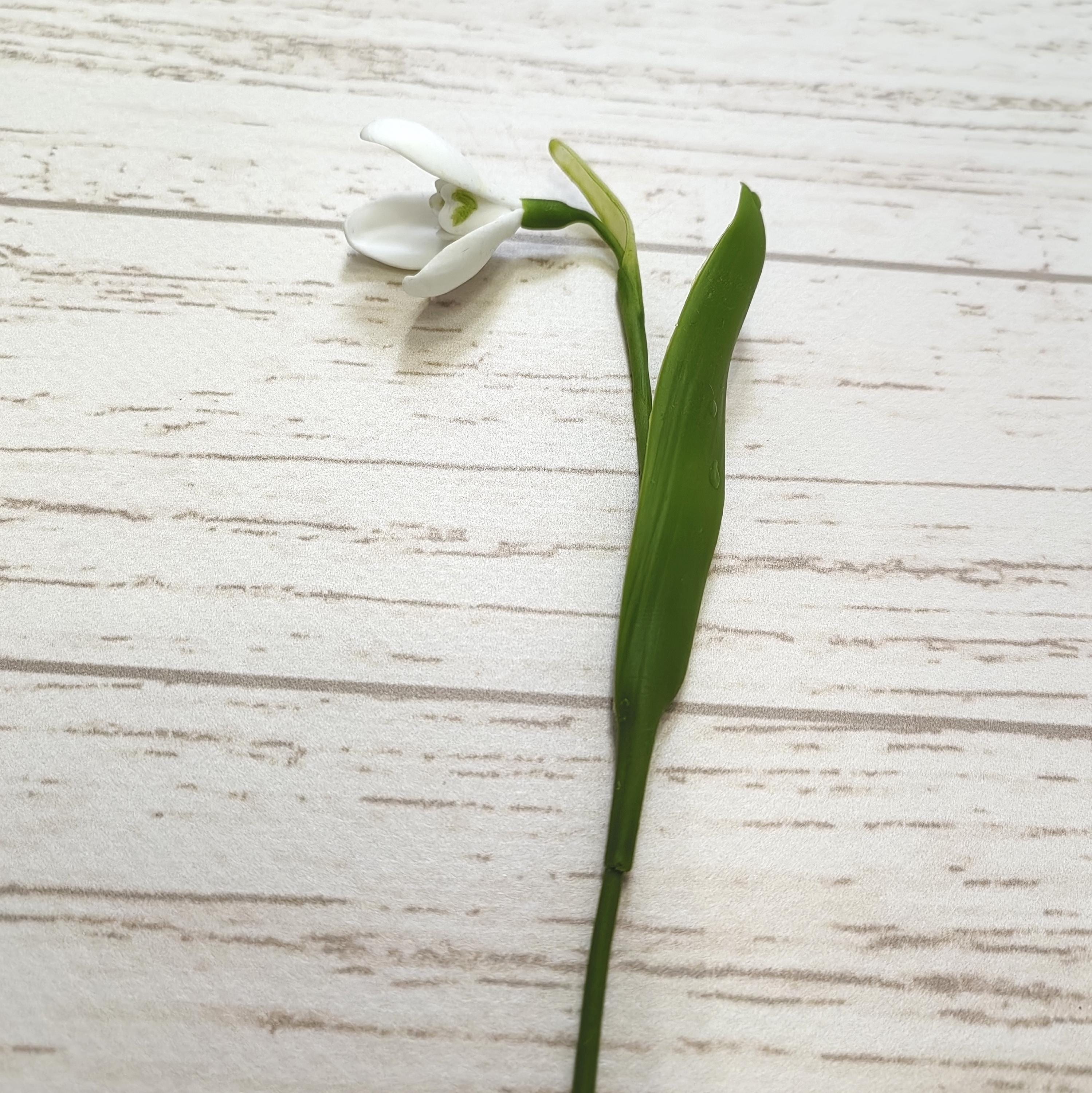 Snowdrops Real Touch Flowers Polymer Clay Artificial Snowdrop Flower ...