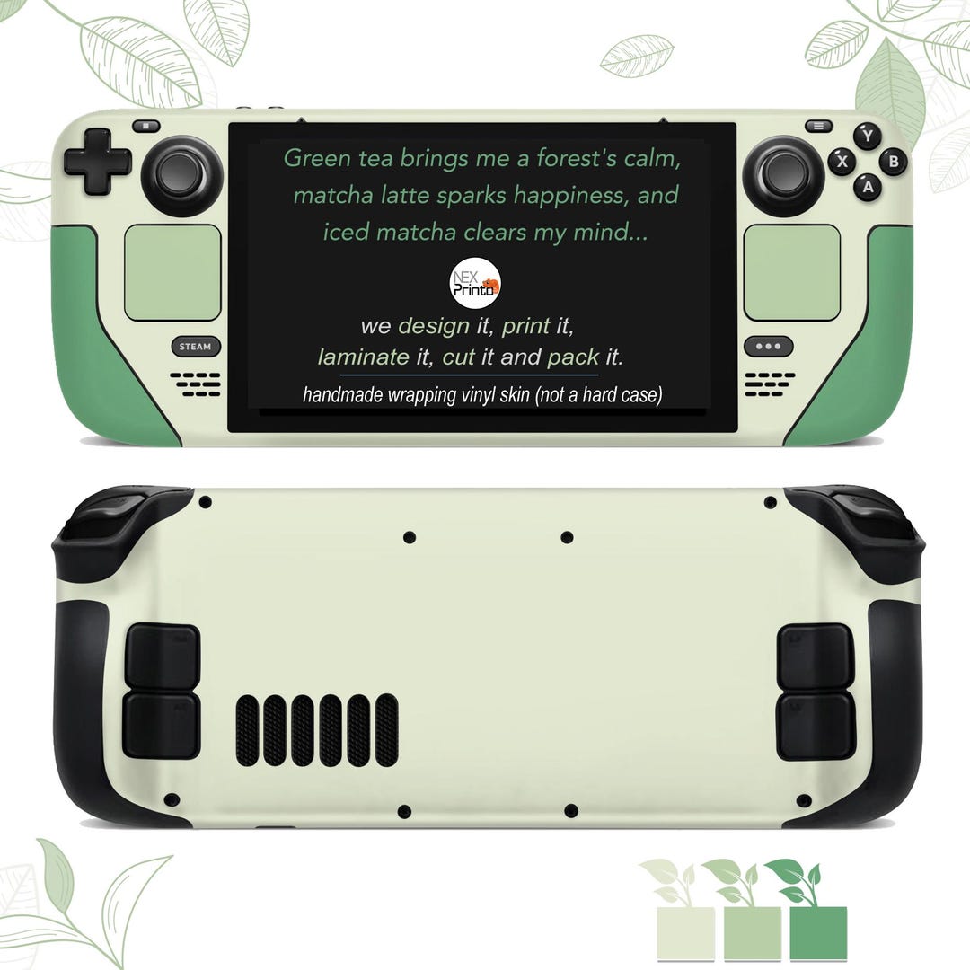 Matcha and Green Tea Color Wave 3M Vinyl Skin/wrap for Steam Deck ...