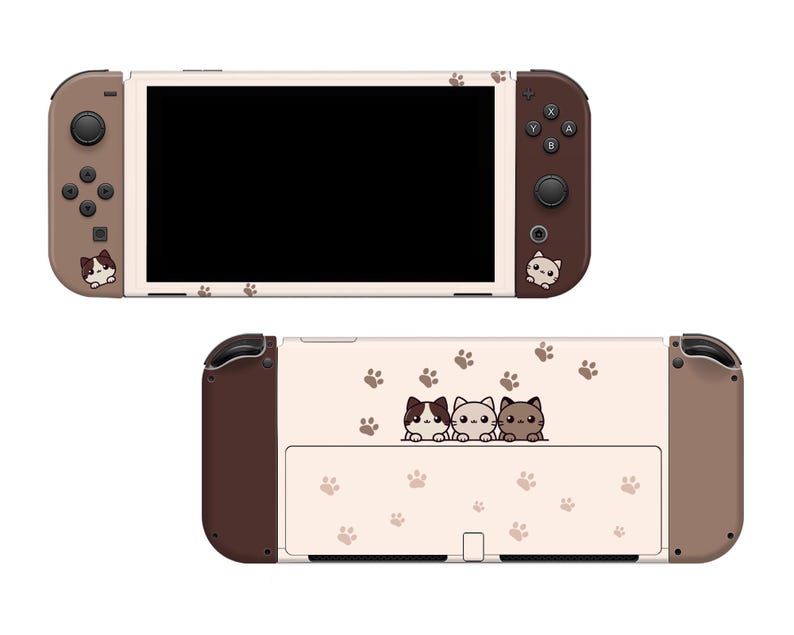 Cute Cats Printed 3M Vinyl Skin/wrap for Nintendo Switch & Switch OLED ...