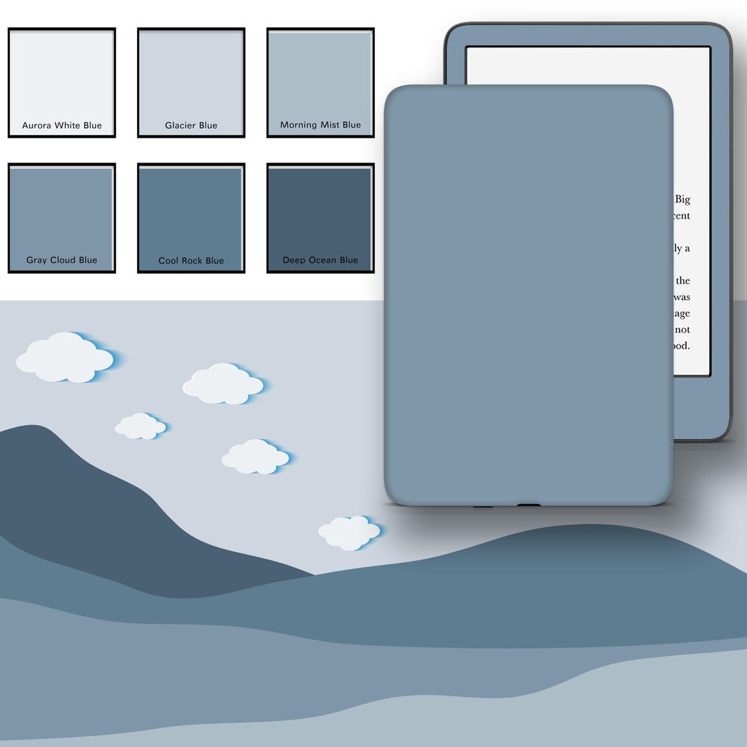 Serene Blues Inspired 3M Premium Vinyl Skins Wraps for Amazon Kindle - Etsy