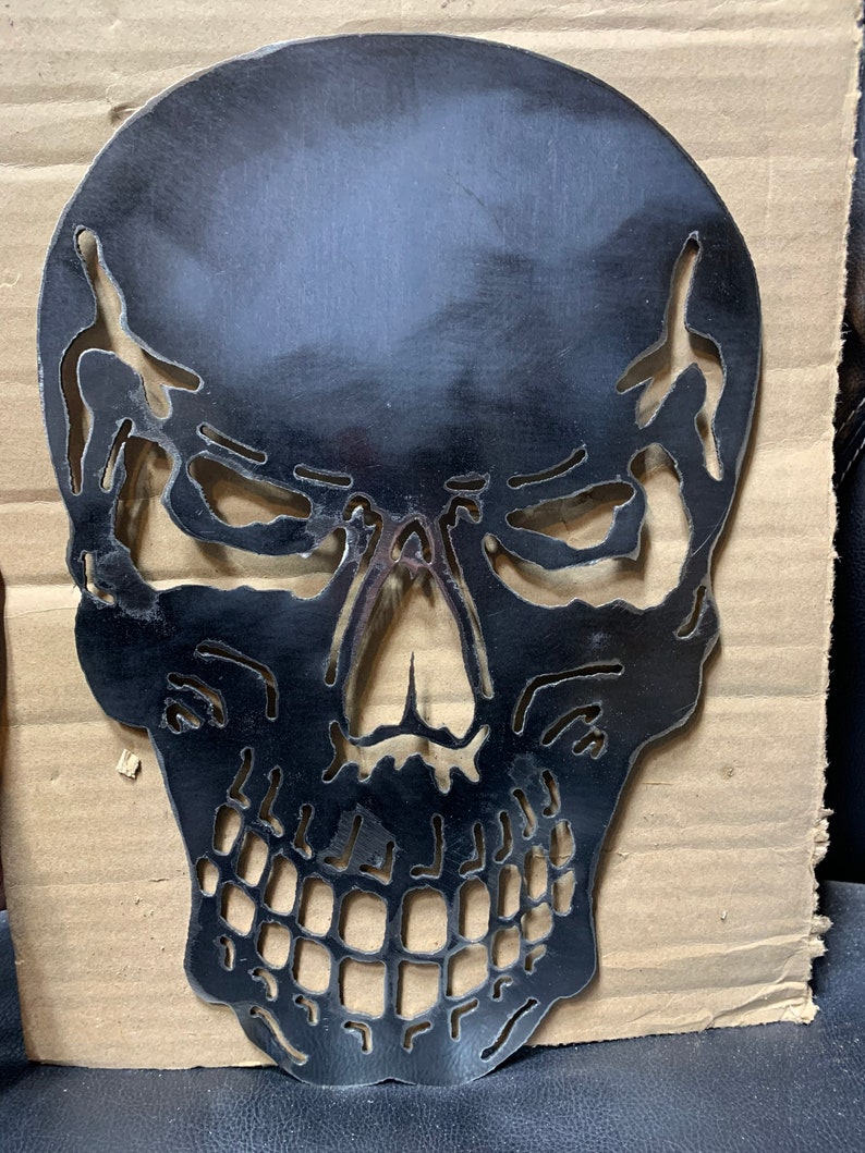Custom Airbrushed Metal Skull - Etsy