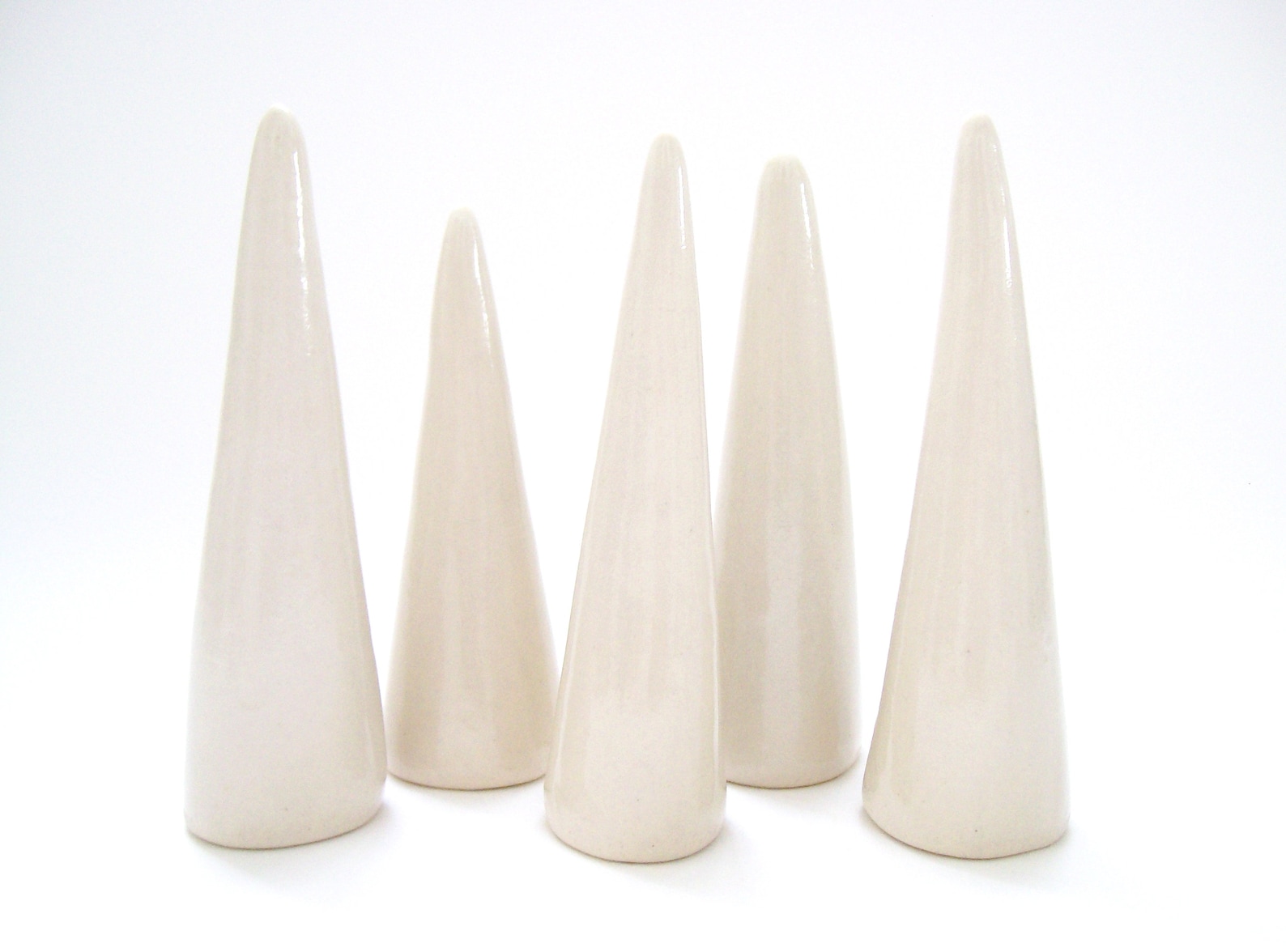 Ceramic Ring Cone in Creamy White - Etsy