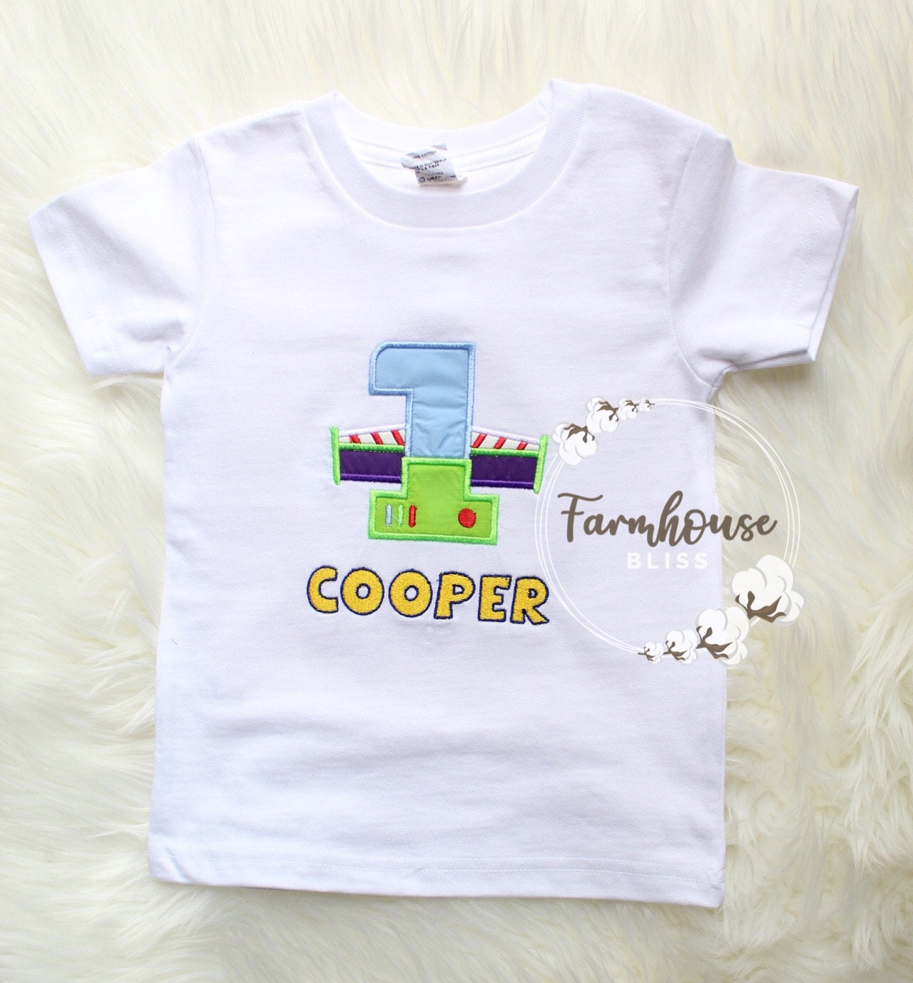 Buzz Birthday Shirt Lightyear Kids Birthday Shirt Embroidered Buzz ...