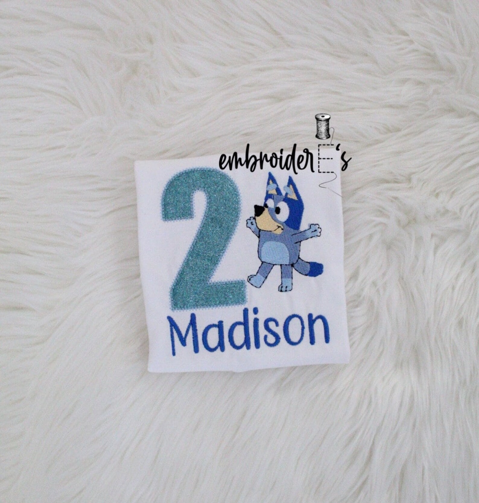 Embroidered Bluey Birthday Shirt Blue Pup Birthday Shirt Personalized ...