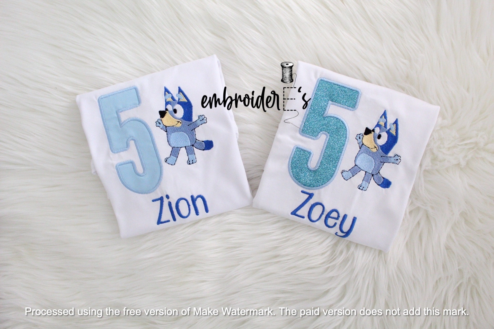 Embroidered Bluey Birthday Shirt Blue Pup Birthday Shirt Personalized ...