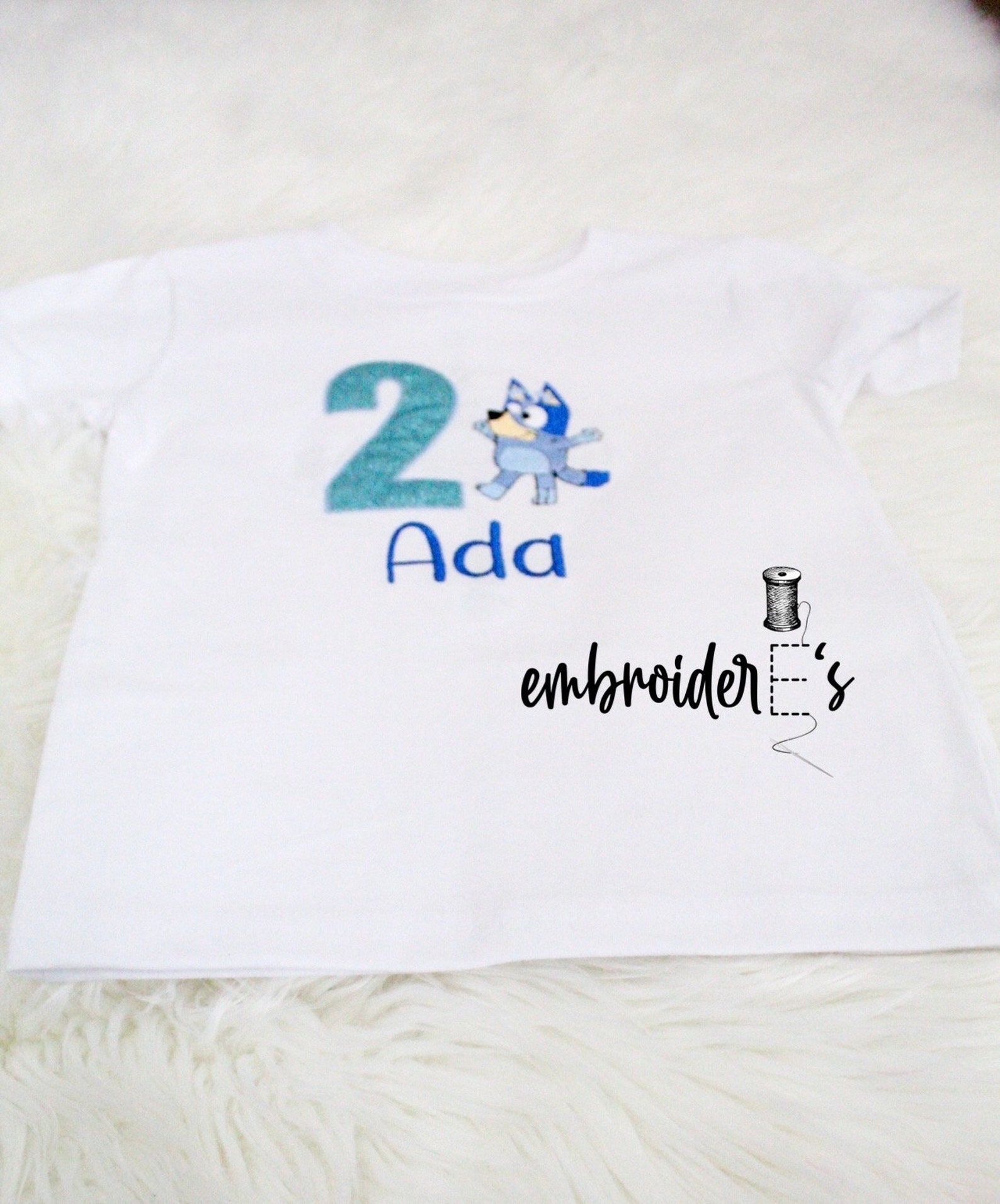 Embroidered Bluey Birthday Shirt Blue Pup Birthday Shirt Personalized ...