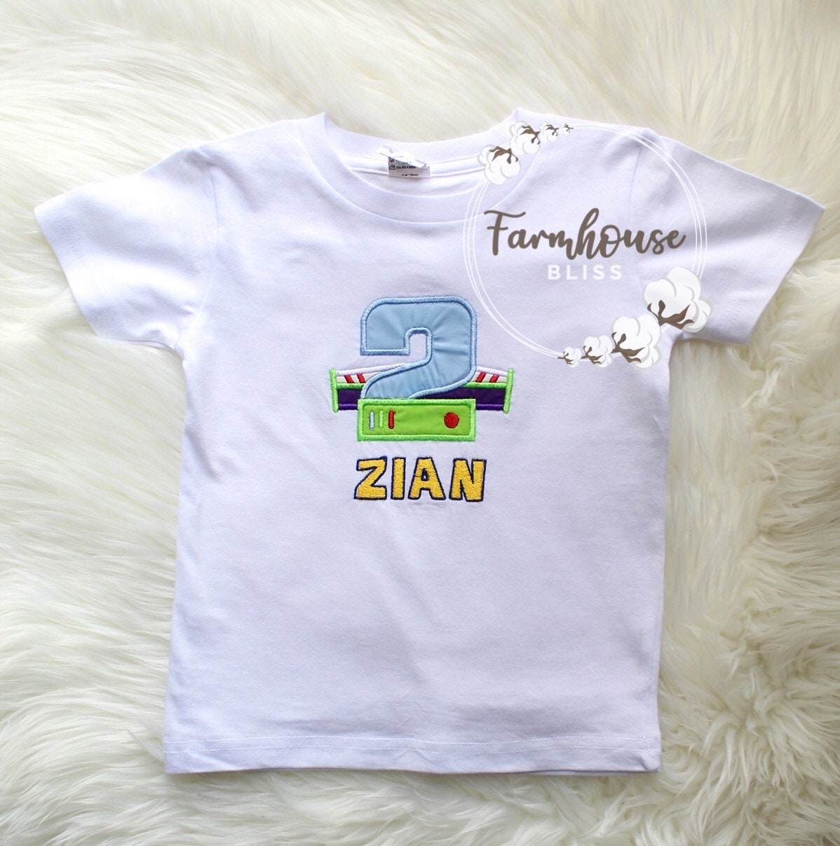 Buzz Birthday Shirt Lightyear Kids Birthday Shirt Embroidered Buzz ...