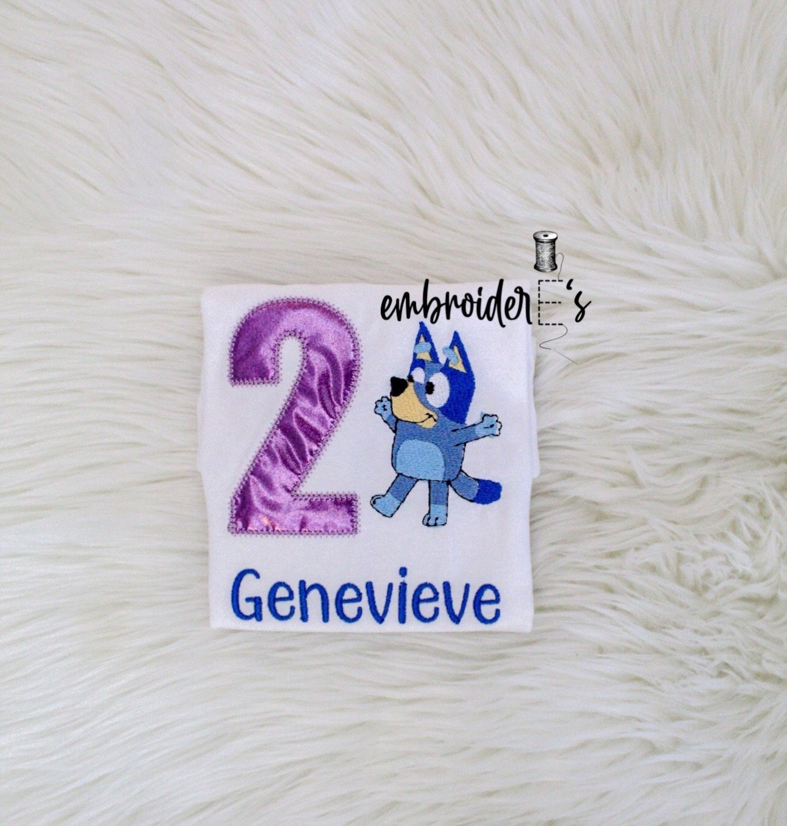 Embroidered Bluey Birthday Shirt Blue Pup Birthday Shirt Personalized ...