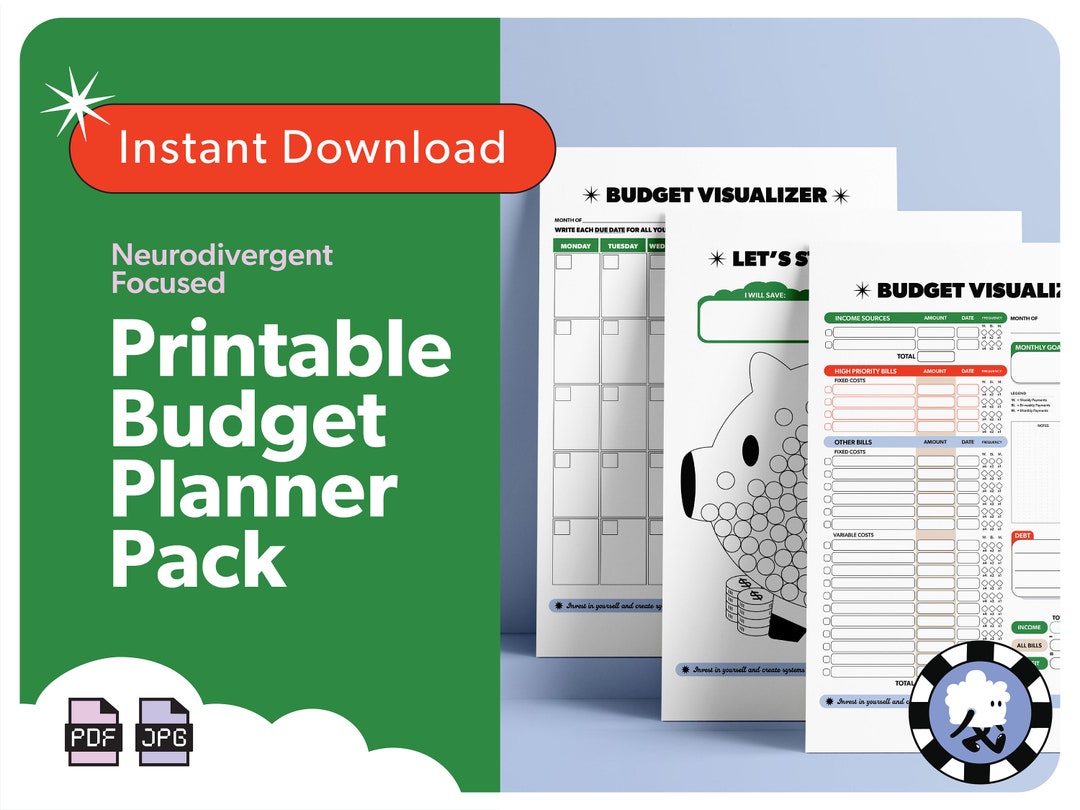 Printable Budget Planner For Neurodivergent ADHD ASD Etsy UK
