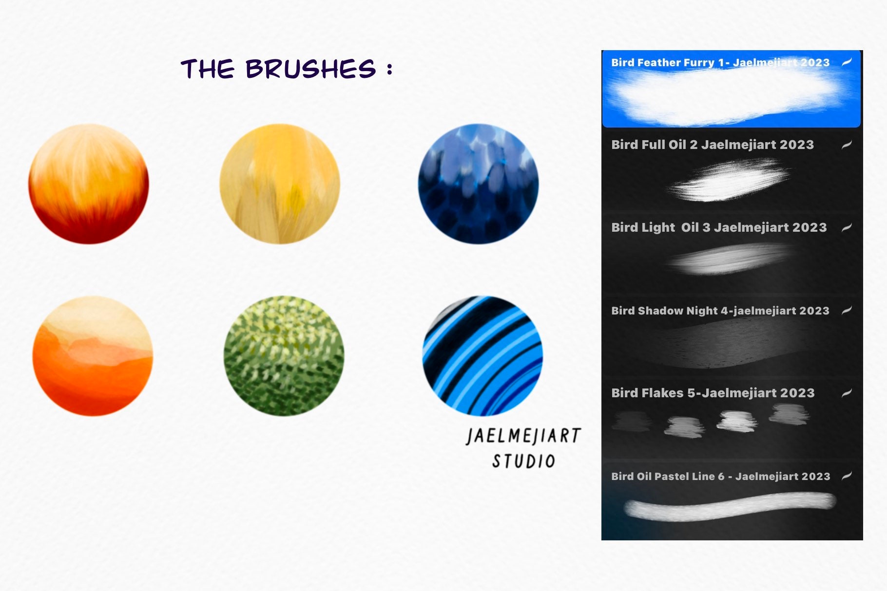 Digital Brush Procreate Nature Brush Set - Oil Texture Procreate ...