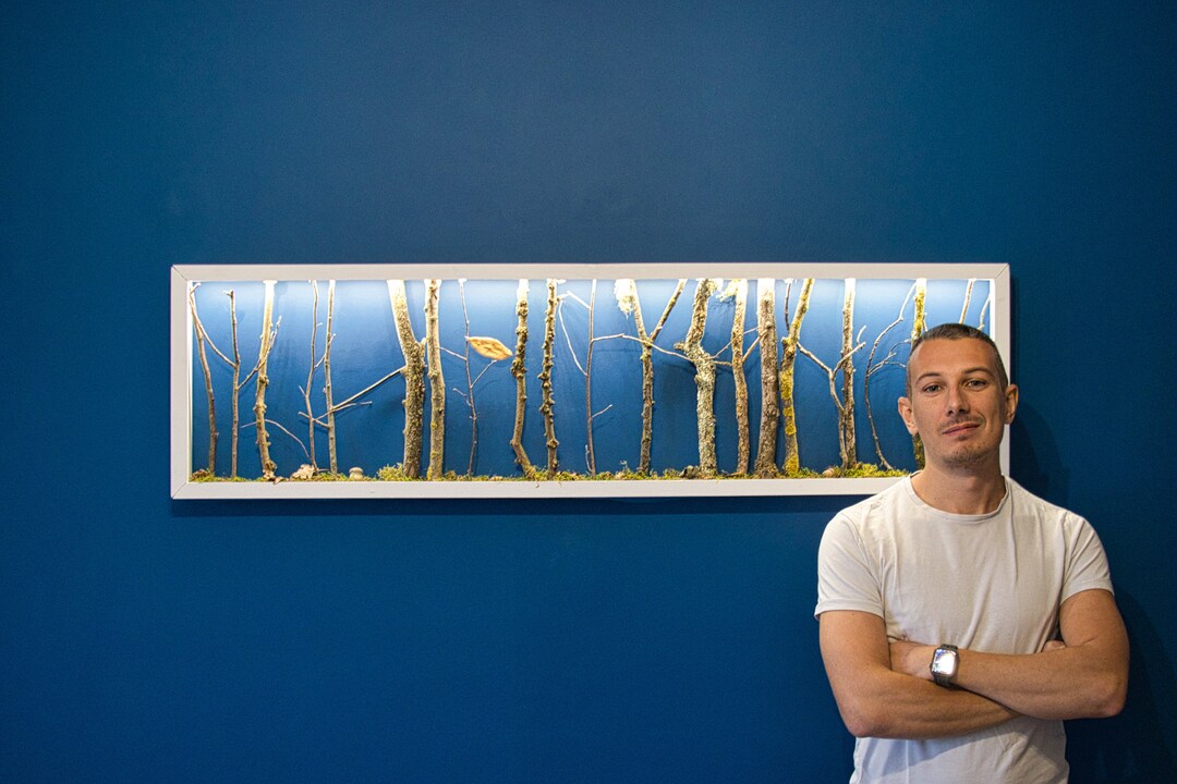 Wall Lamp Three-dimensional Frame With Natural Elements - Etsy