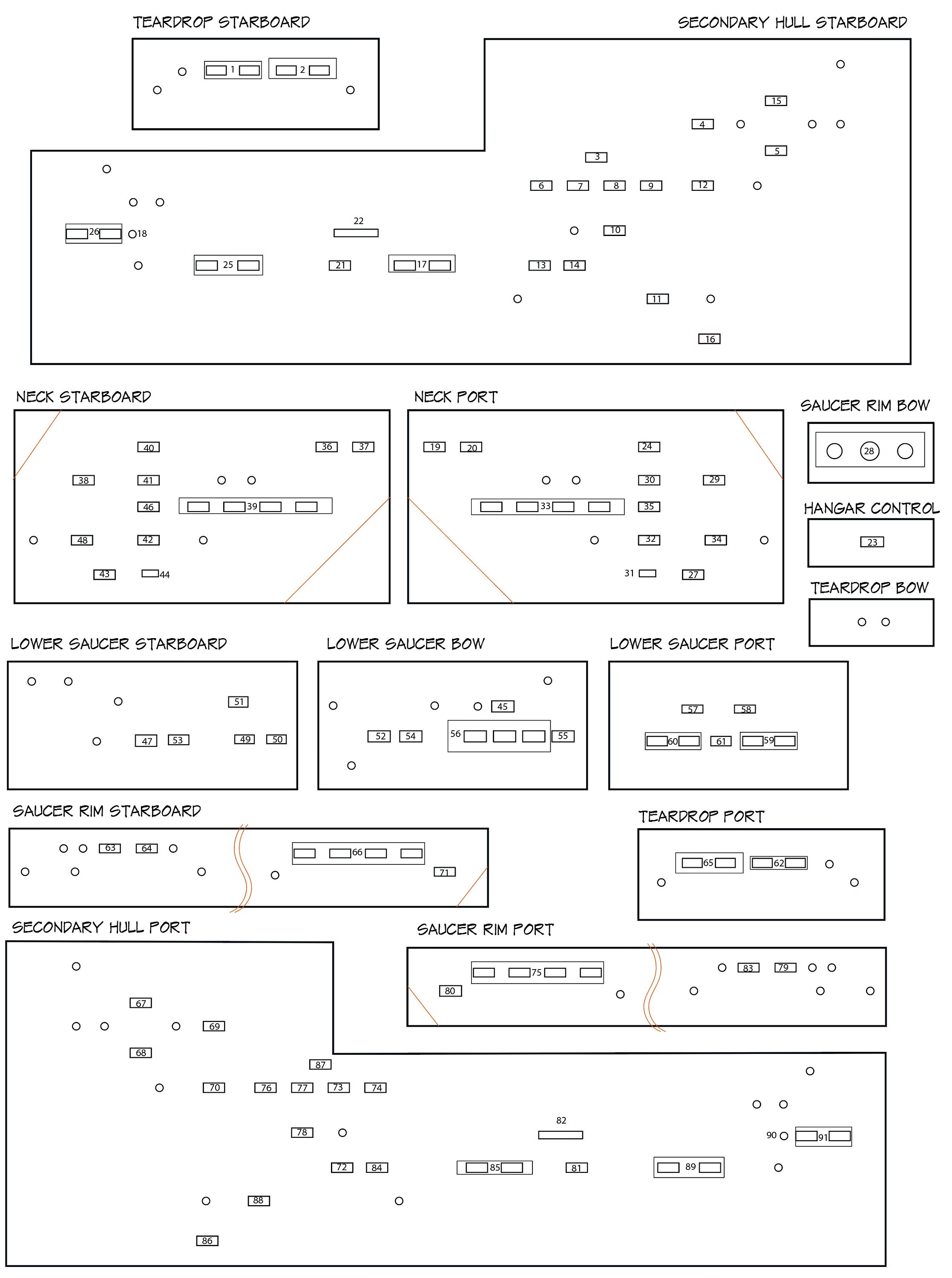 Window Inserts for 1/350 TOS Enterprise - Etsy