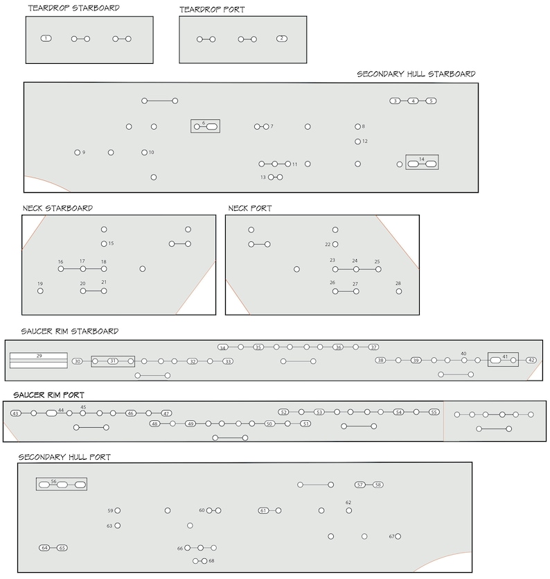 Window Inserts for 1/350 Refit Enterprise - Etsy