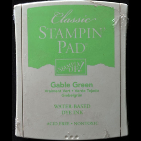 Gable Green STAMPIN UP INK Green Classic Dye Sealed Pad Rare | Etsy