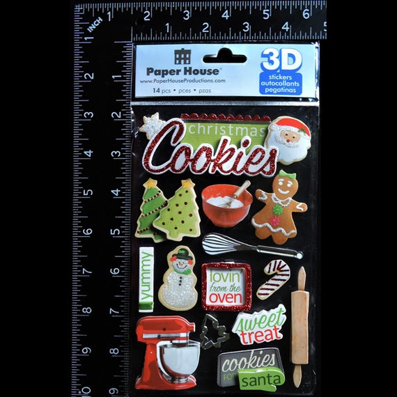 PAPER HOUSE 3D Stickers One Single Pack Waiting for Santa All - Etsy