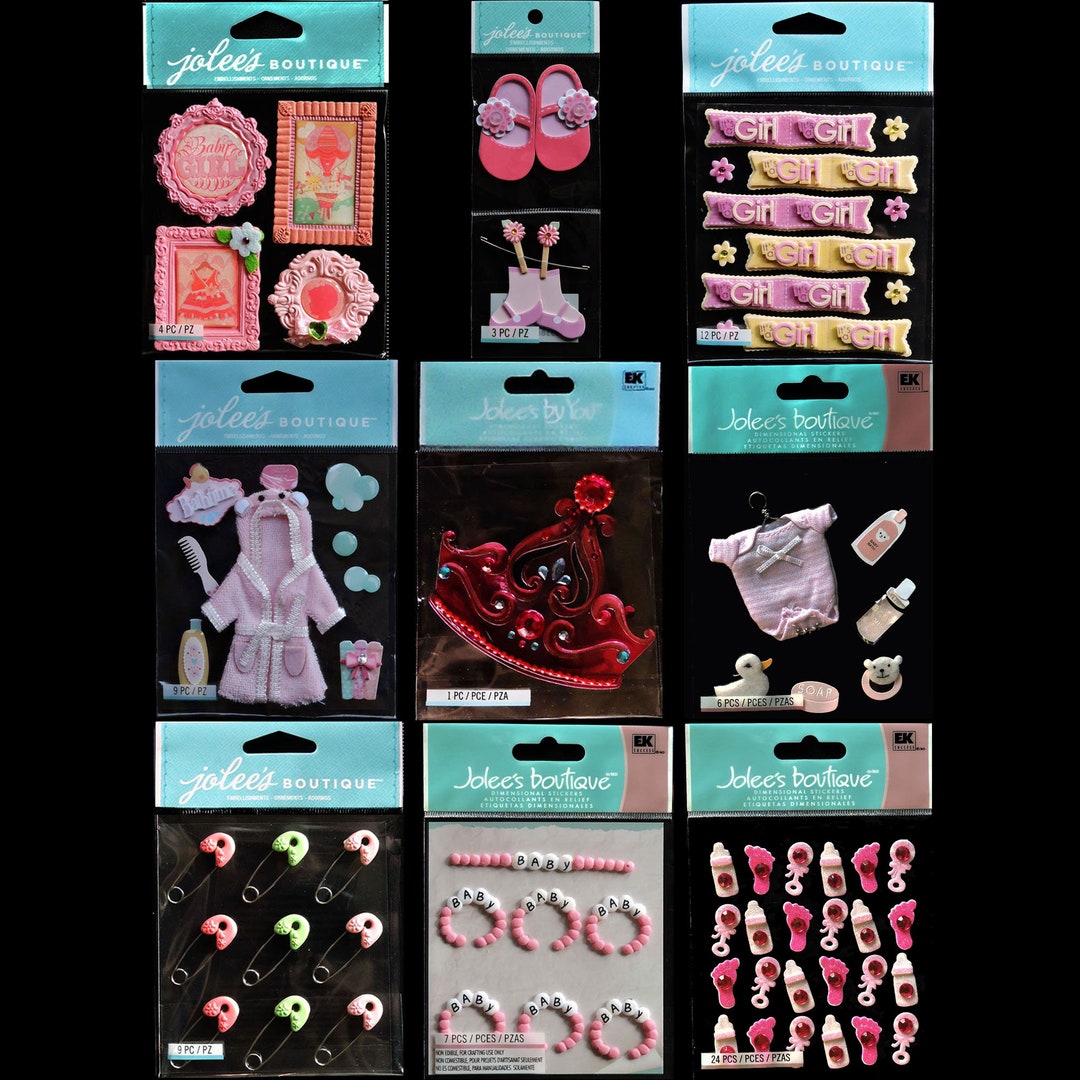 JOLEES STICKERS Single PACKS Sold Separate Baby It's a Girl Banners ...
