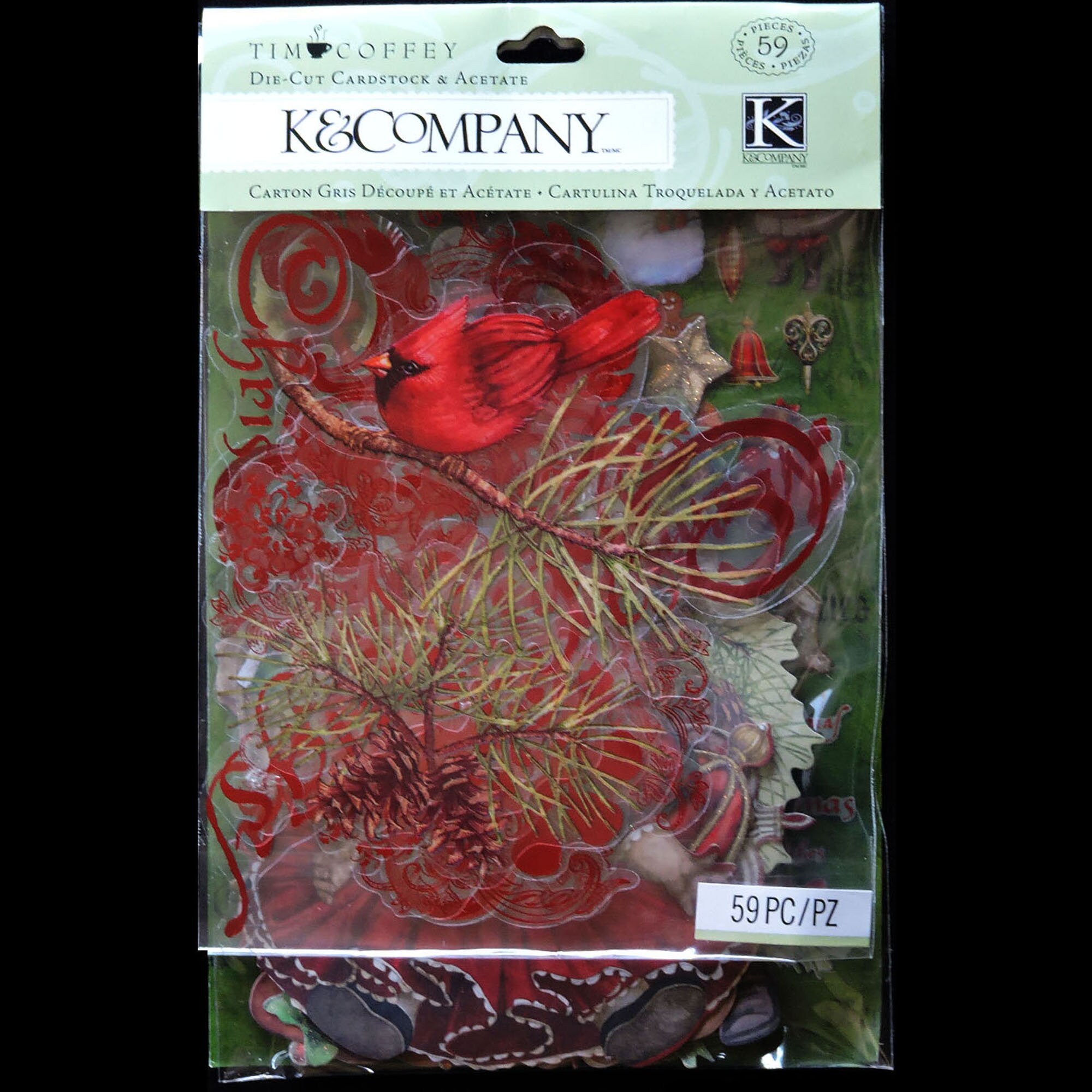 K & COMPANY Tim Coffey TC Merry Christmas Diecut Die Cut Cardstock ...