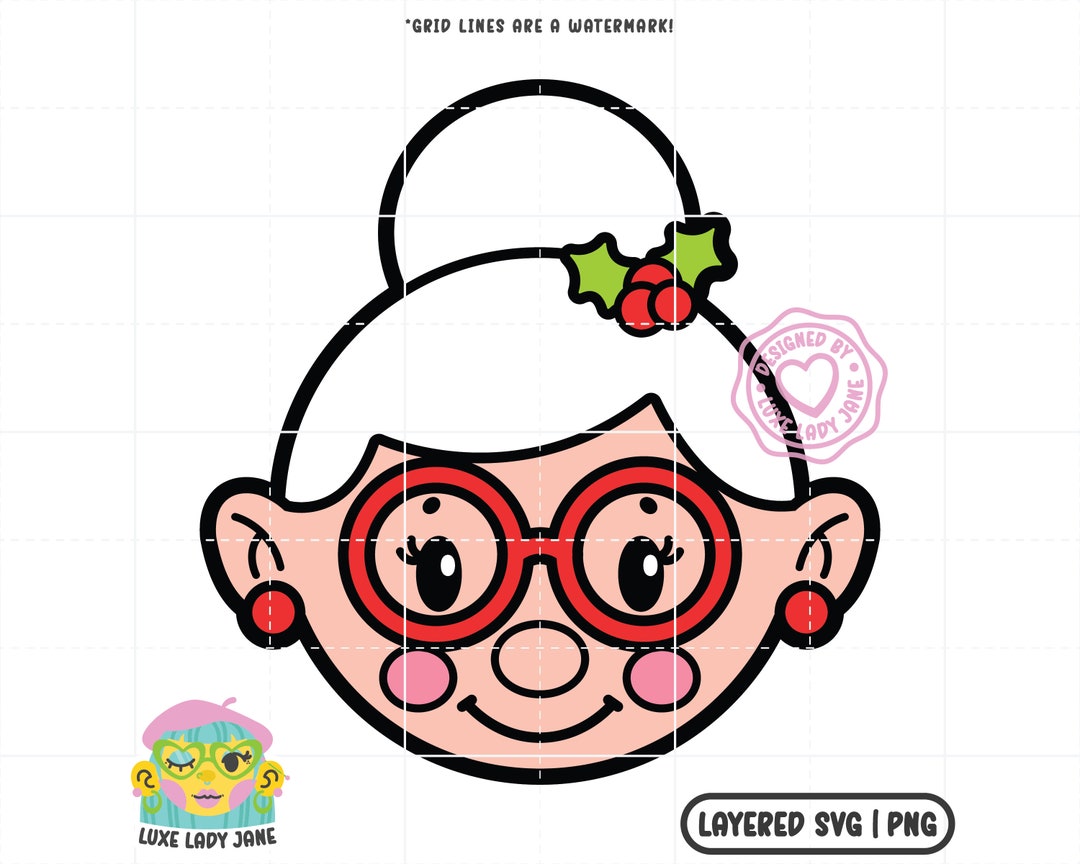 Mrs.claus Layered SVG PNG December 25, Christmas, Santa, Clipart, Cut ...