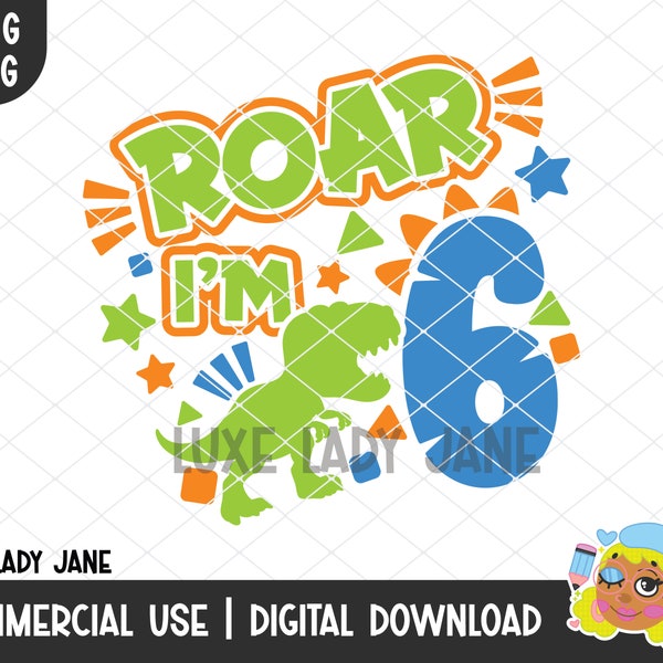 Im Six Hear Me Roar Svg - Etsy UK