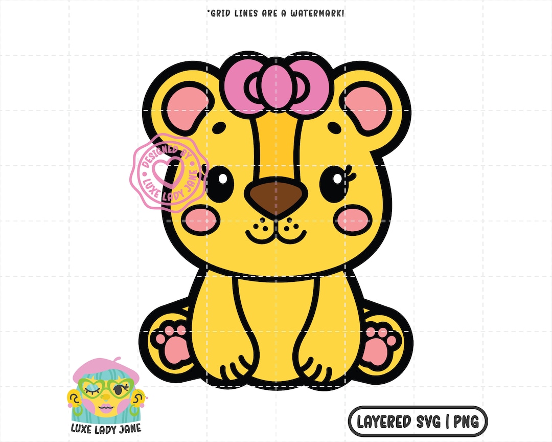 Linda niña leona en capas SVG PNG / Lion Baby Shower SVG, diseño Onesie, tema Safari, archivo de ...