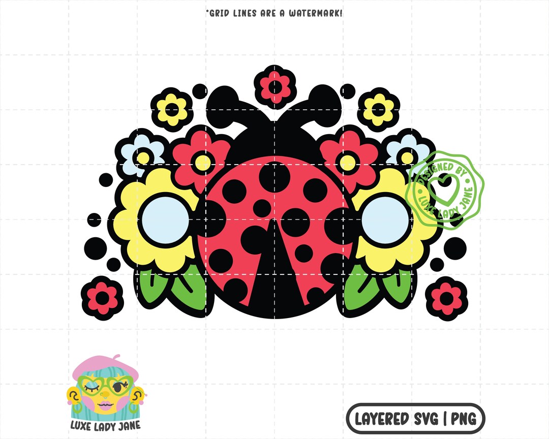Ladybug Collage 4 Layered SVG PNG Ladybug First Birthday - Etsy