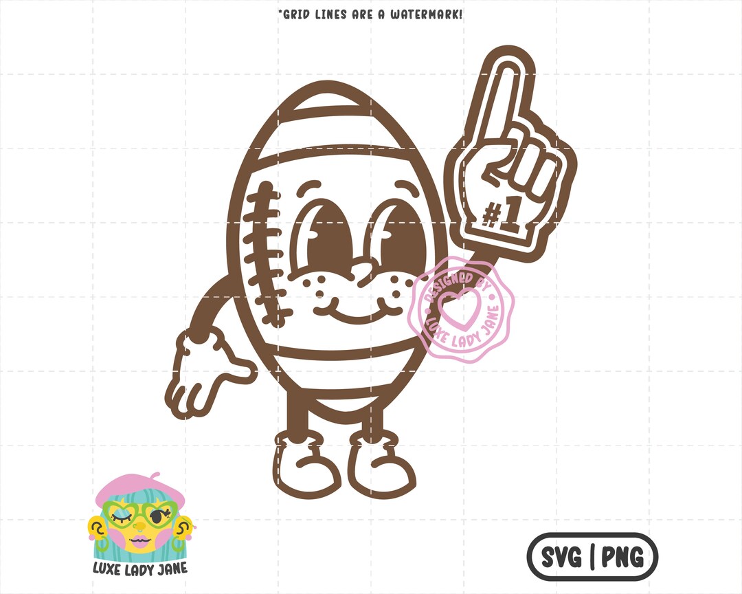 Football Foam Finger Mascot SVG PNG Football Vibes Tis - Etsy