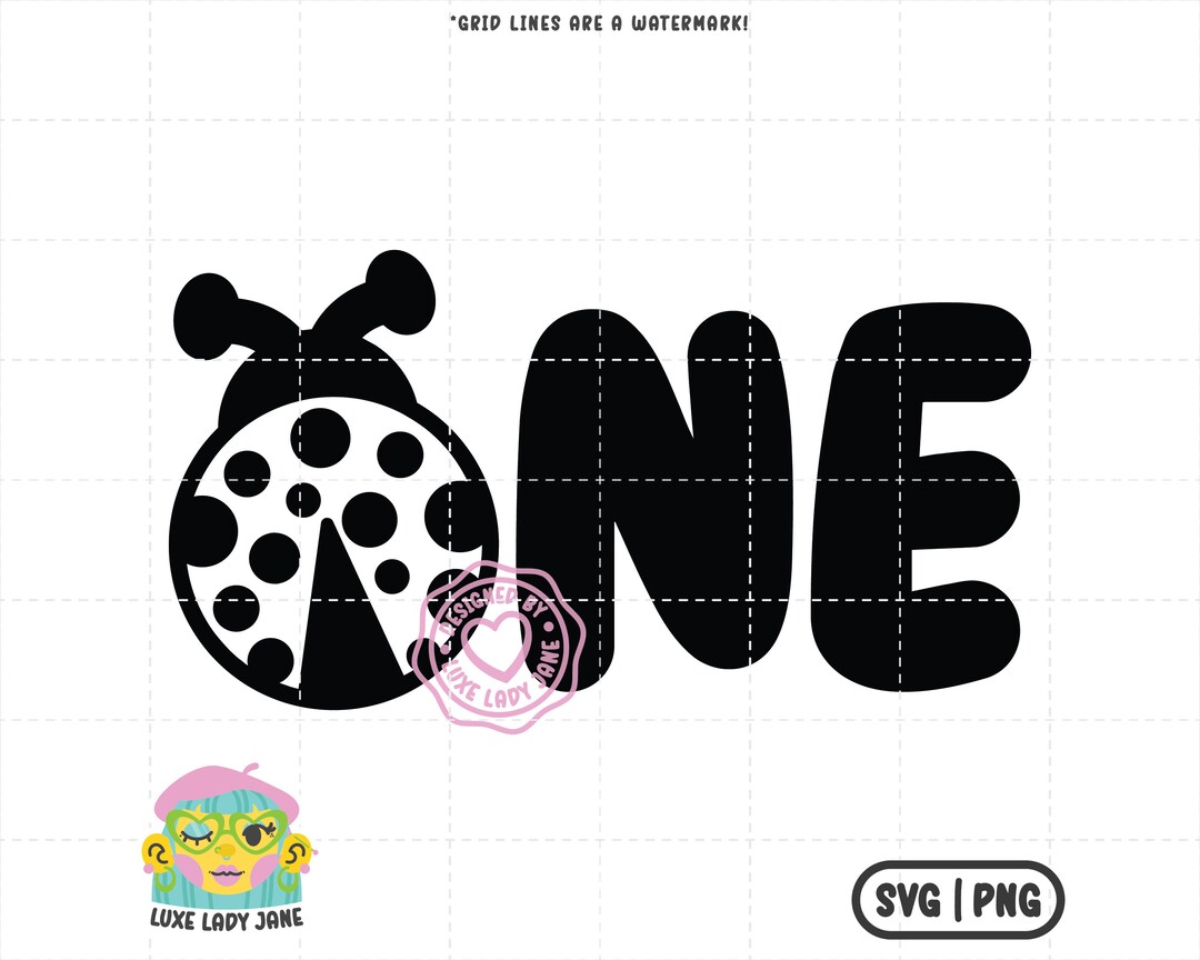 Ladybug One SVG PNG Ladybug First Birthday Design, Flowers, 1st Bday ...