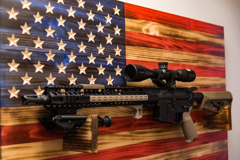 GUN RACK FLAG American Flag 2A Gun Flag Gun Rack Gift | Etsy
