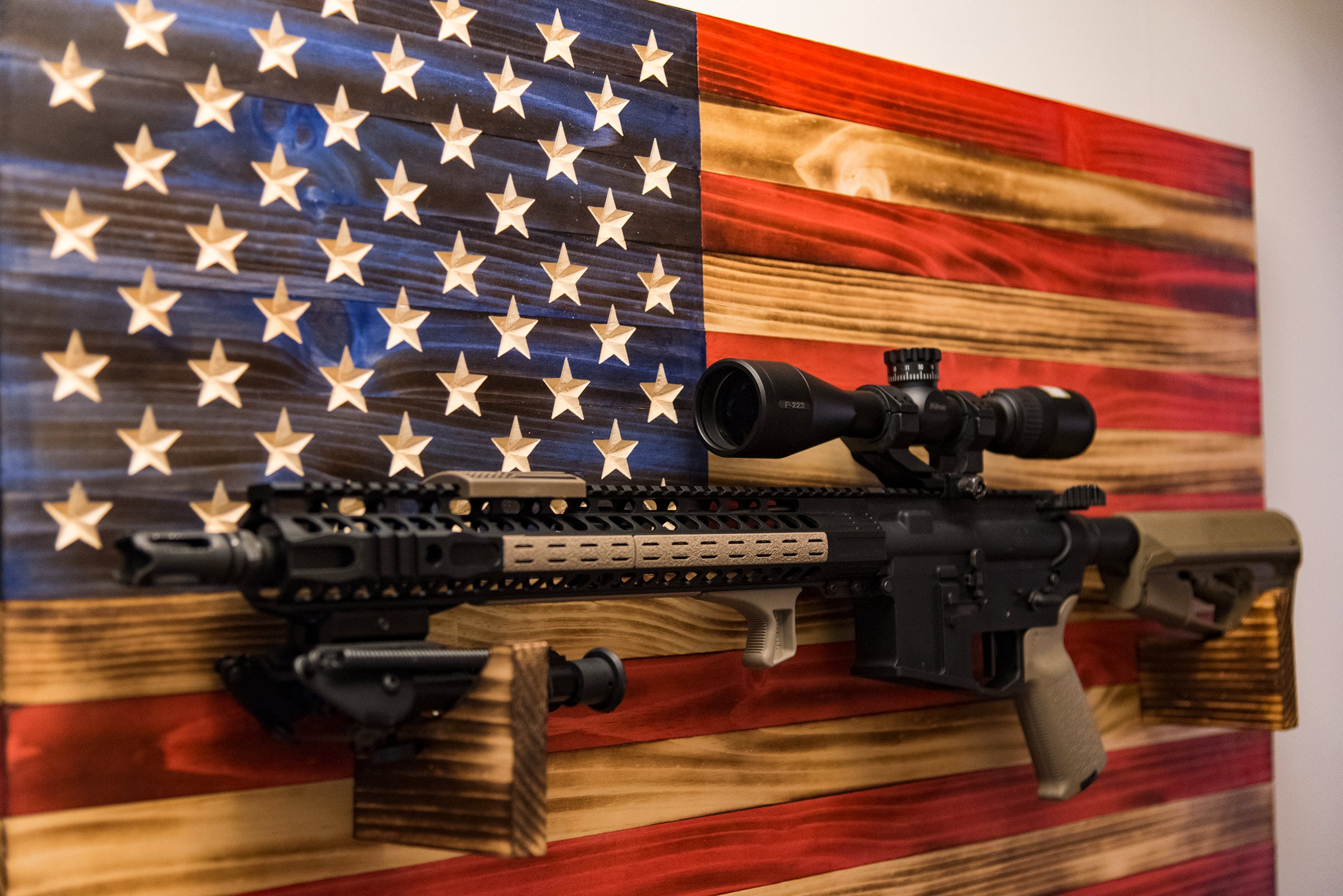 GUN RACK FLAG | American Flag, 2A, Gun Flag, Gun Rack, Gift for Him ...