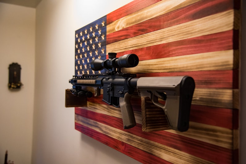 GUN RACK FLAG American Flag 2A Gun Flag Gun Rack Gift | Etsy
