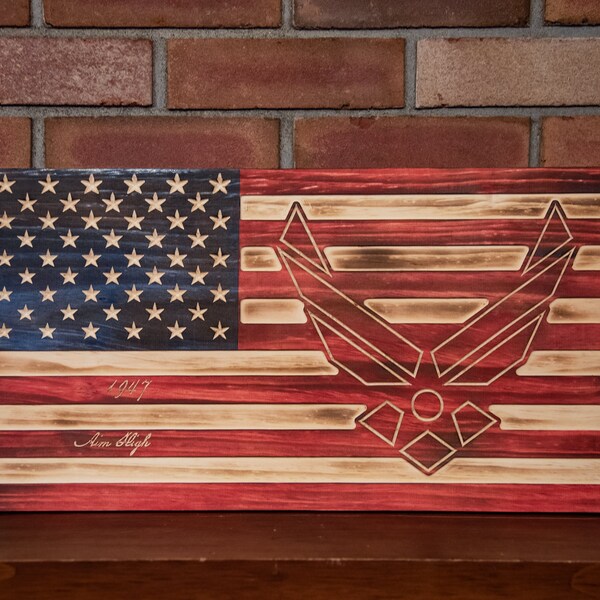 Rustic Air Force Flag - Etsy
