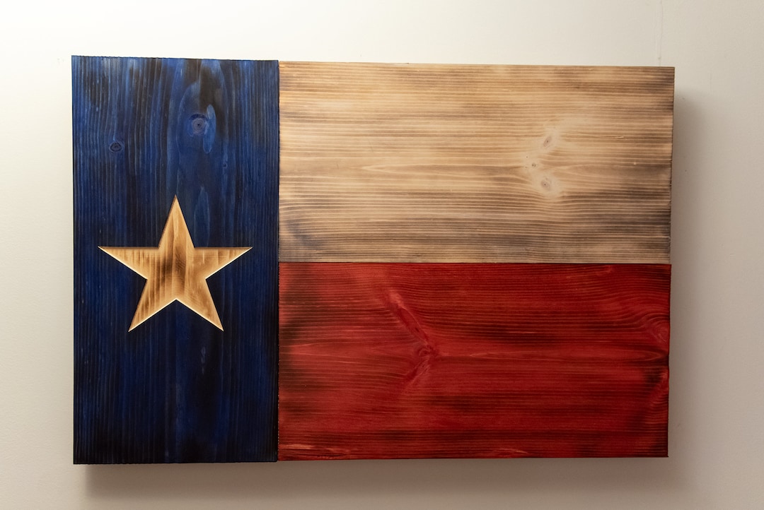 TEXAS Wood Flag Large Wood Texas Flag, 5th Anniversary, Rustic Home ...