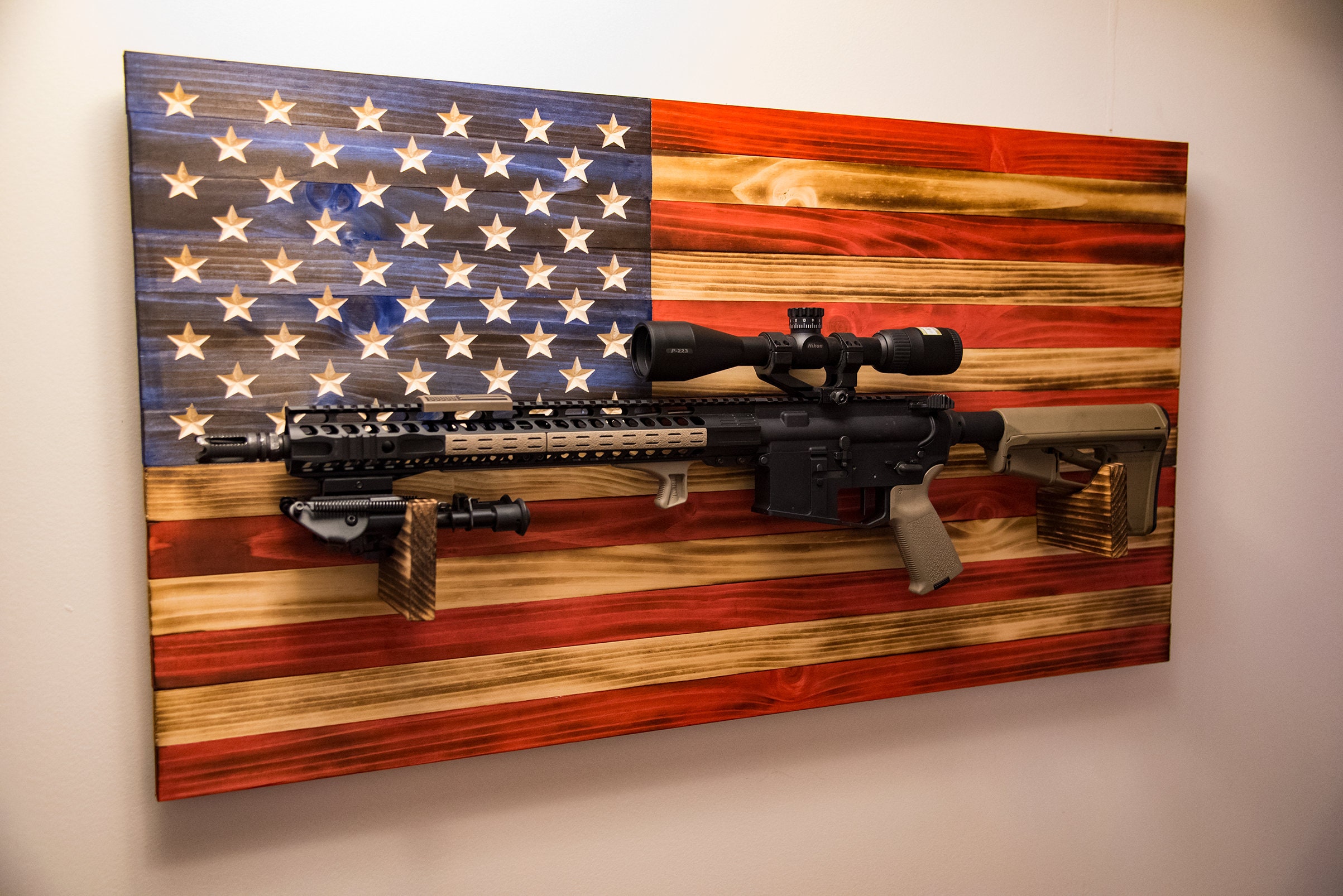GUN RACK FLAG | American Flag, 2A, Gun Flag, Gun Rack, Gift for Him ...