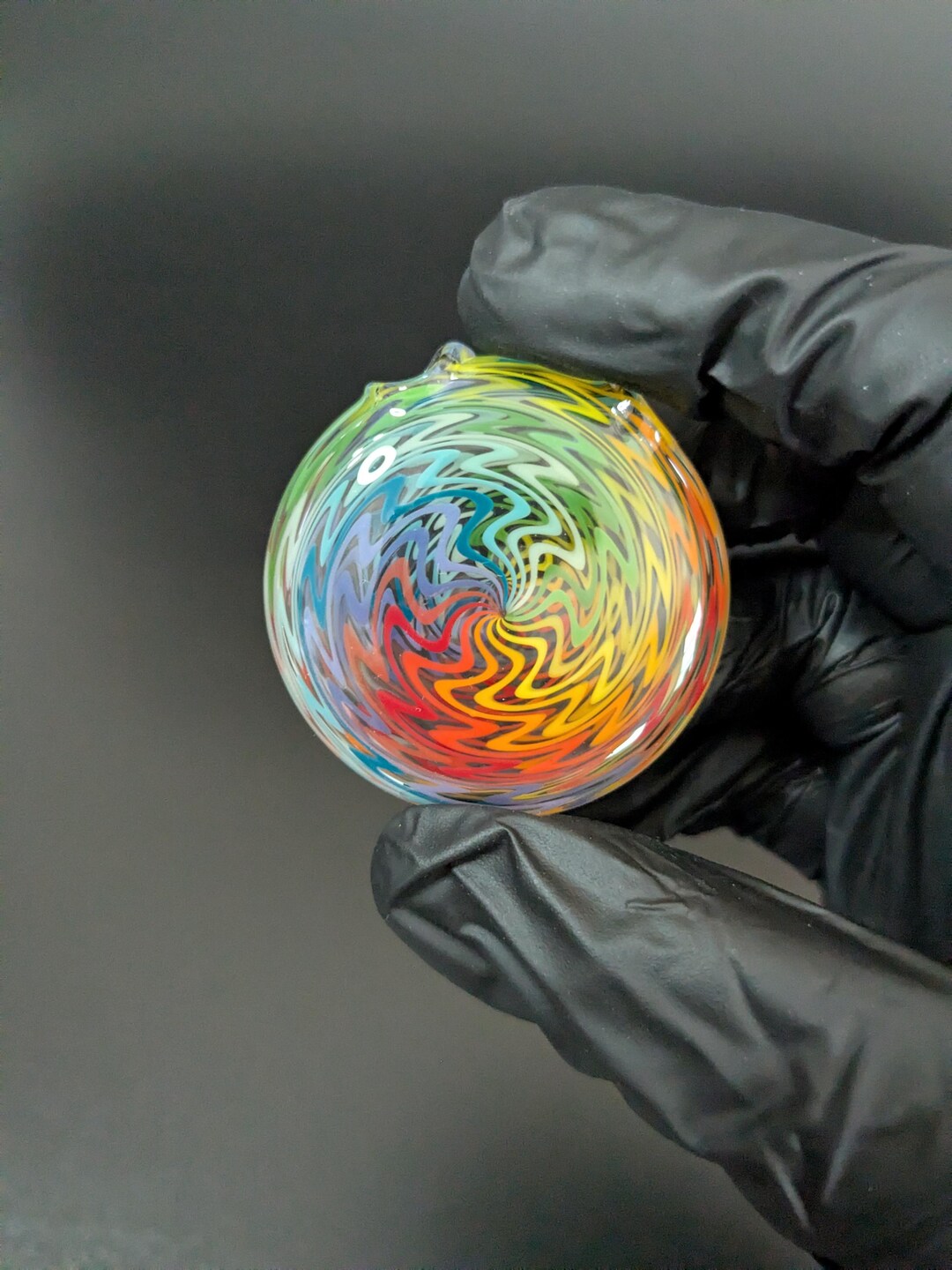 Double Sides Rainbow/ Clear Hollow Disk Pendant - Etsy