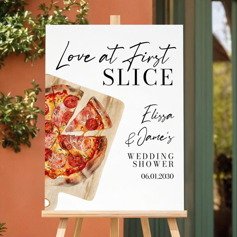 Pizza Slice Wedding Sign - Etsy