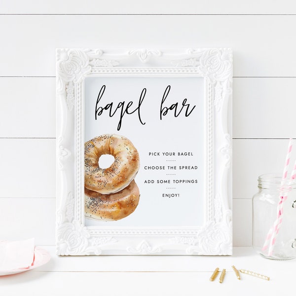 Bagel Bar Sign - Etsy