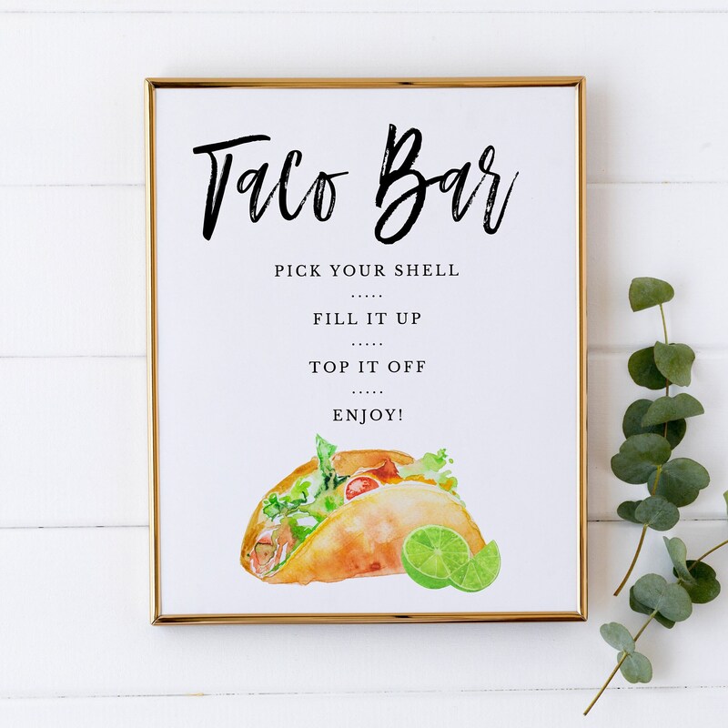 Taco Bar Sign - Etsy